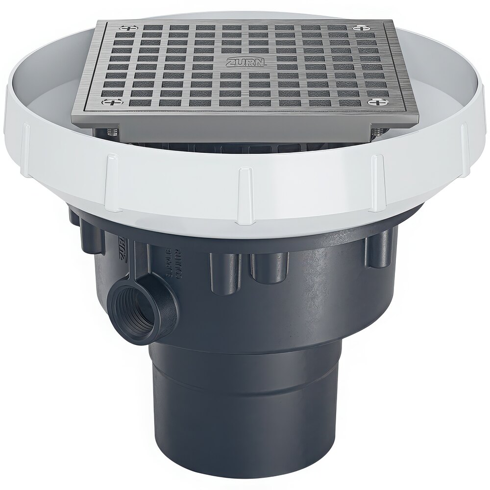 Zurn Elkay EZ-PV2-ST EZ PVC Slab On Grade Floor Drain with 5" Round ...