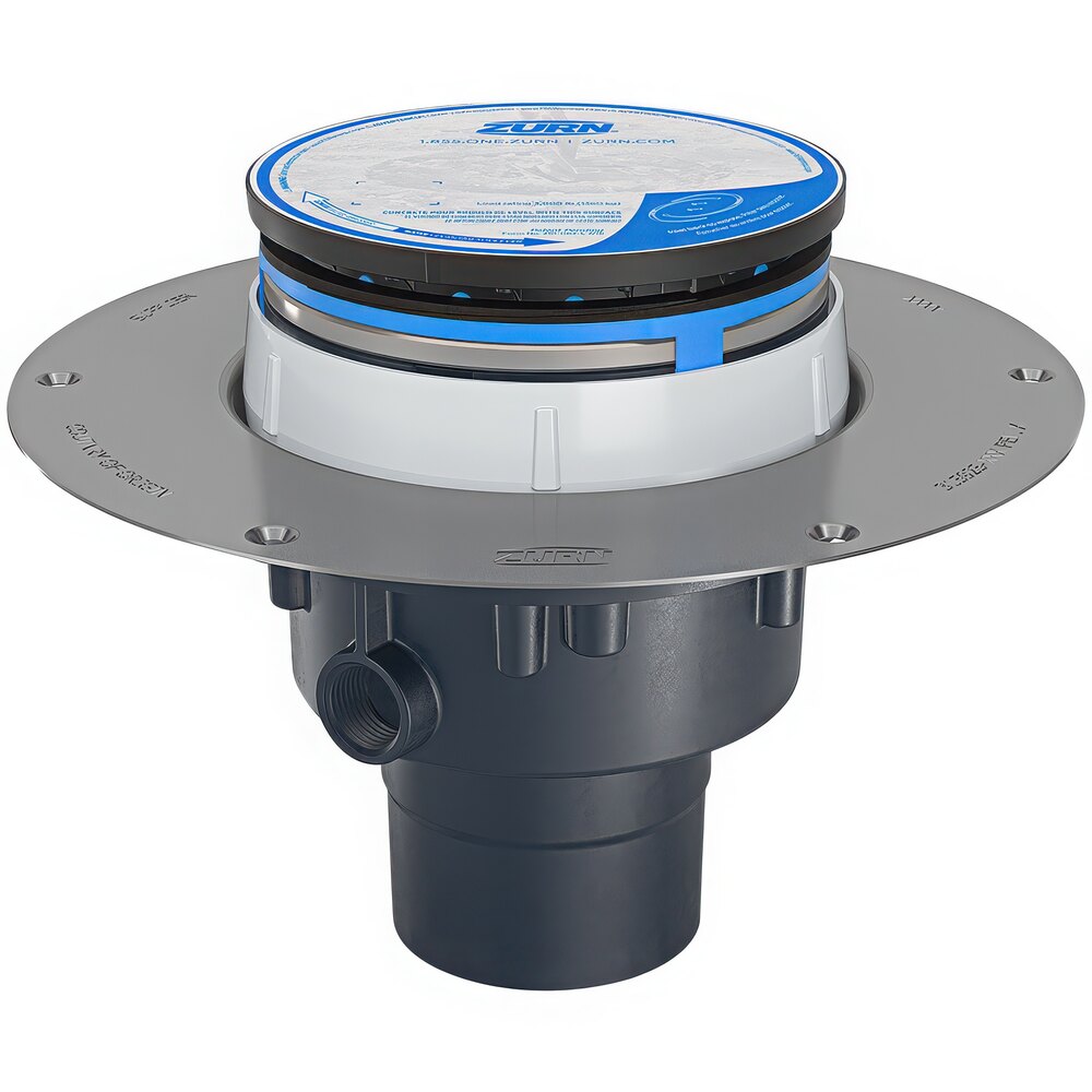 Zurn Elkay EZ2-PV4-SS EZ2 PVC Floor Drain with 5" Round Stainless Steel ...