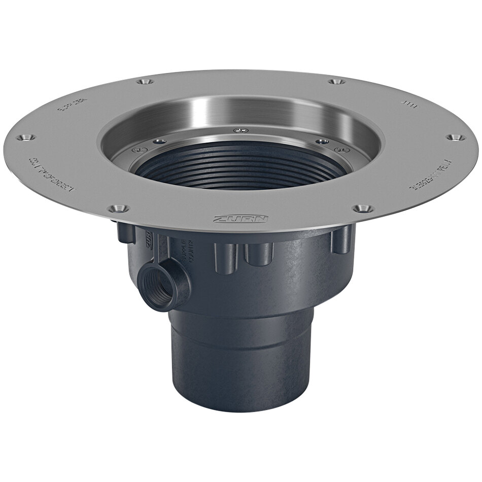 Zurn Elkay EZ2-PV2-DP EZ2 PVC Floor Drain with Deck Plate and 2" - 3 ...