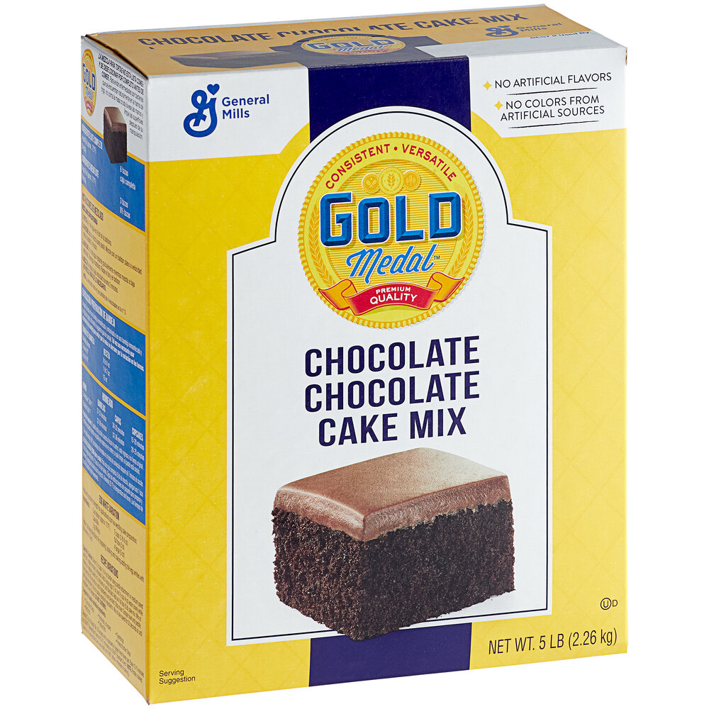 Gold Medal Chocolate Chocolate Cake Mix 5 lb. - 6/Case