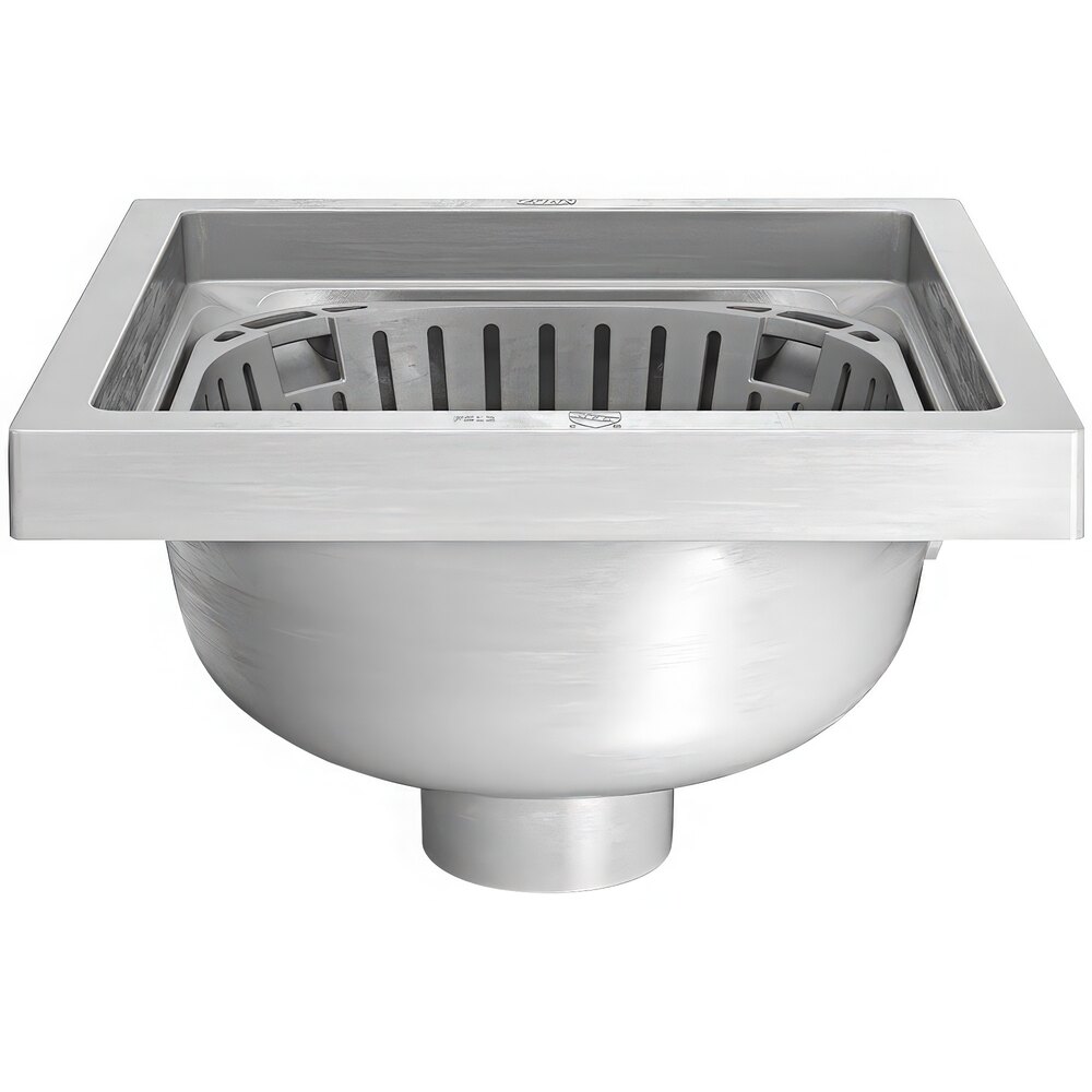 Zurn Elkay FS12-6-PV4-Y 14" x 14" Polymer Floor Sink with Plastic ...