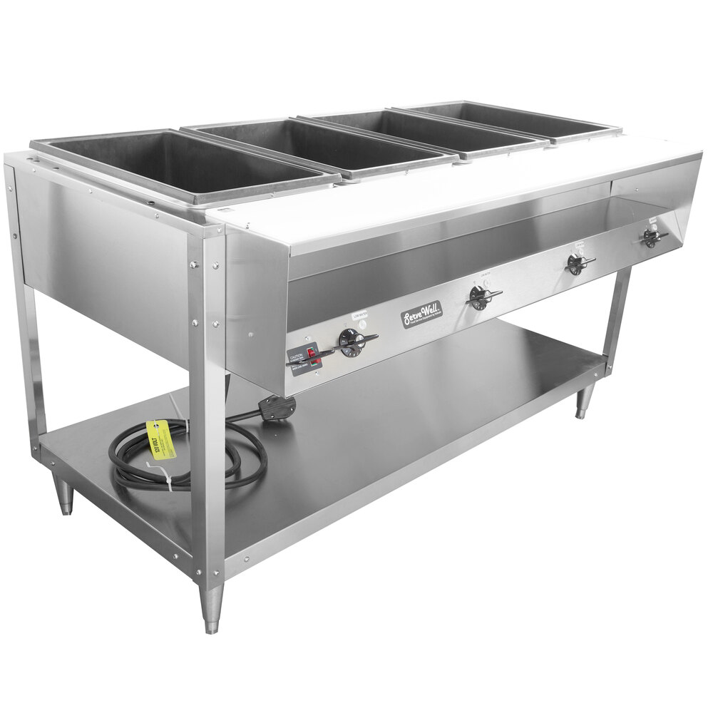 Vollrath 38104 ServeWell® Electric Four Pan Sealed Well Hot Food Table ...