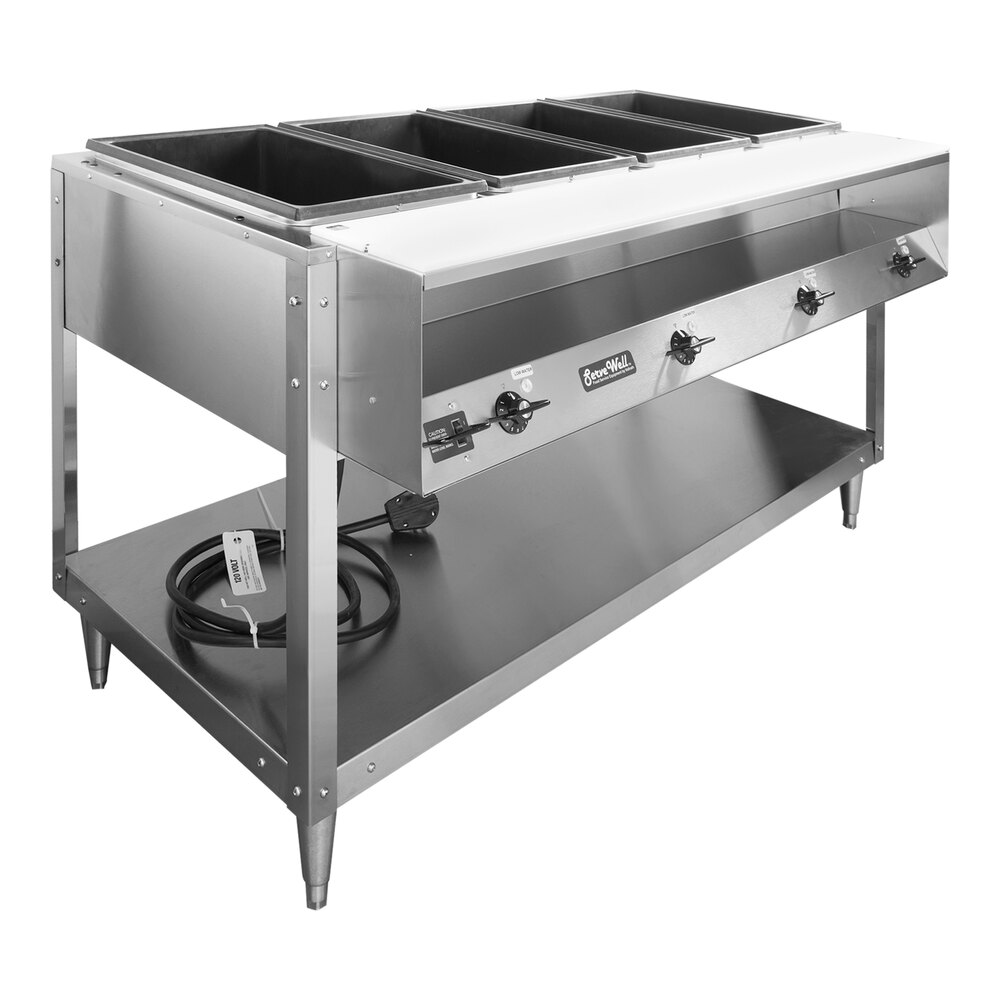 Vollrath 38104 ServeWell® Electric Four Pan Sealed Well Hot Food Table ...