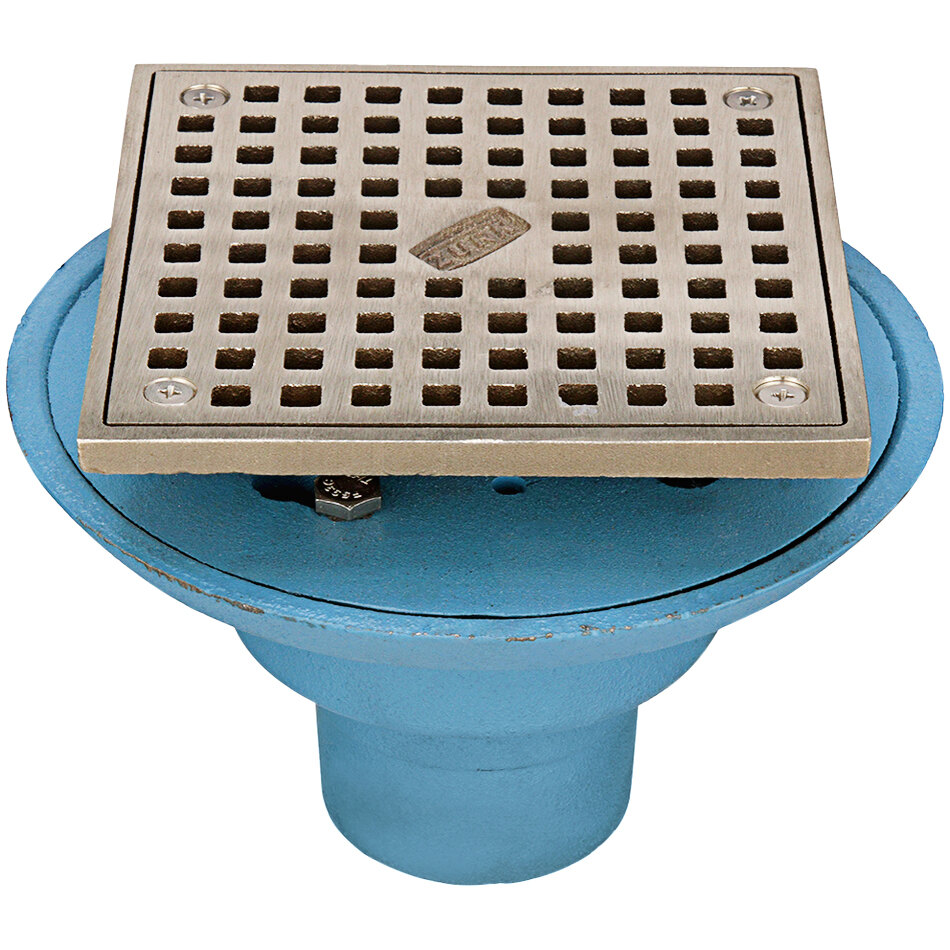 Zurn Elkay FD2254-NH2-S5 Adjustable Cast Iron Floor Drain with 5 3/16 ...