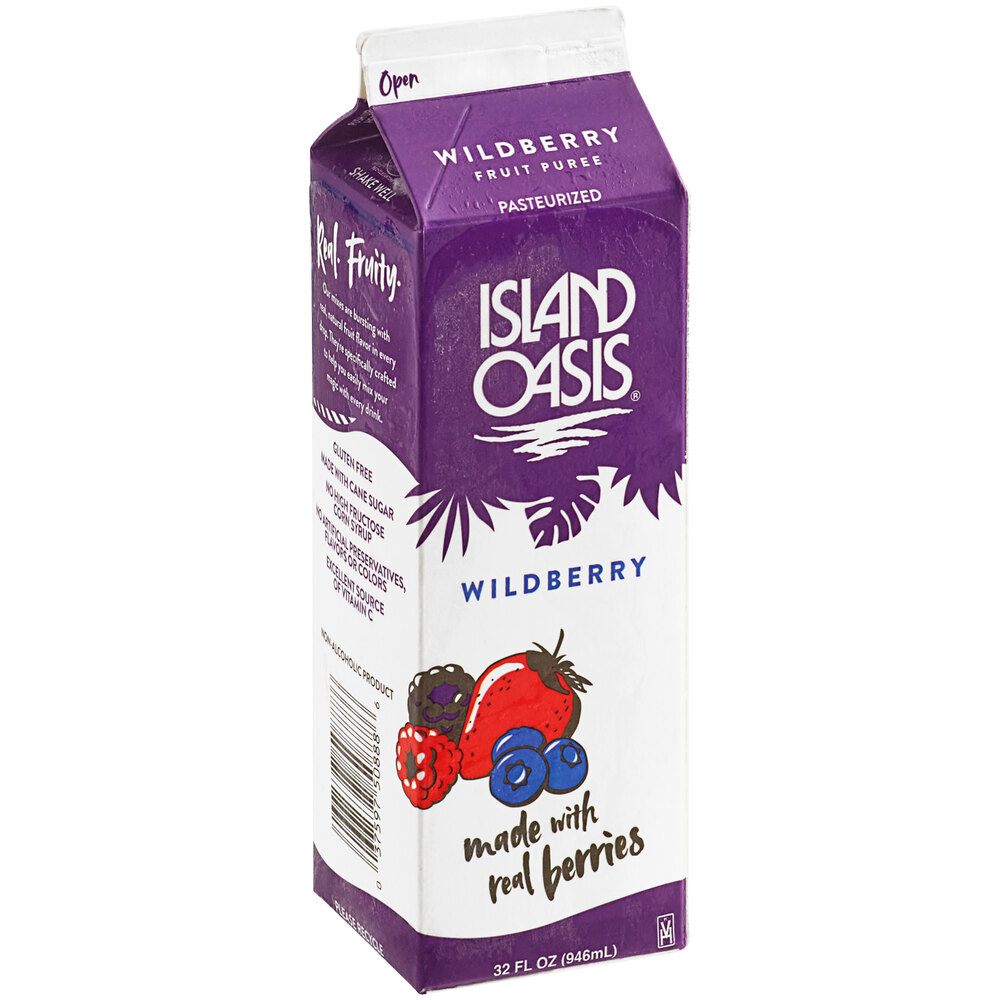 Island Oasis Wildberry Frozen Beverage Mix 32 fl. oz. - 12/Case