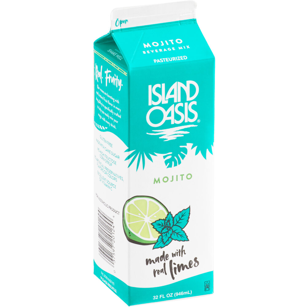 Island Oasis Mojito Frozen Beverage Mix 32 fl. oz. - 12/Case