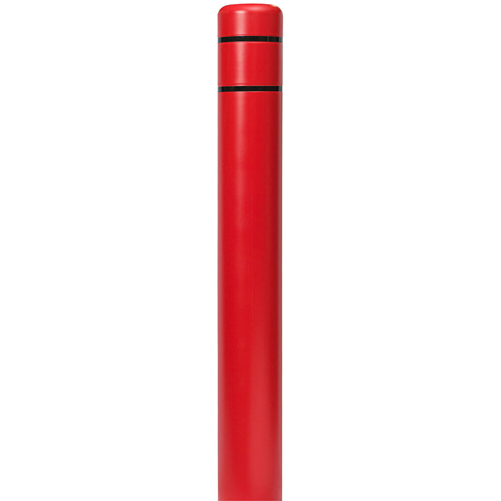 Innoplast BollardGard 9 1/8" x 72" Red Bollard Cover with Black ...