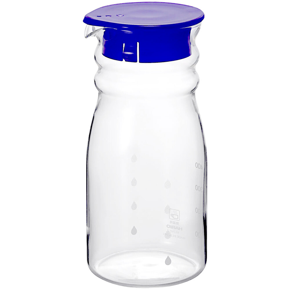 Hario Free Pot 24 oz. Glass Carafe with Navy Blue Lid FP-13TNV