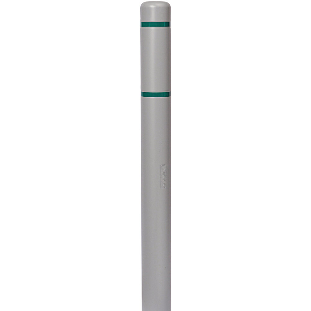 Innoplast BollardGard 4 11/16" x 52" Gray Bollard Cover with Green ...