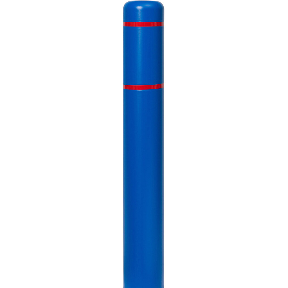 Innoplast BollardGard 7 1/8" x 60" Blue Bollard Cover with Red ...