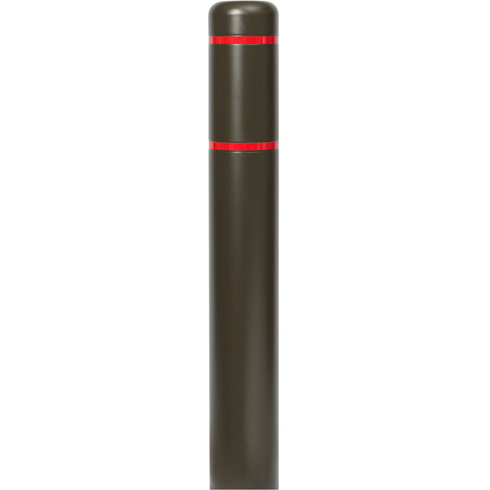 Innoplast BollardGard 7 1/8" x 60" Brown Bollard Cover with Red ...