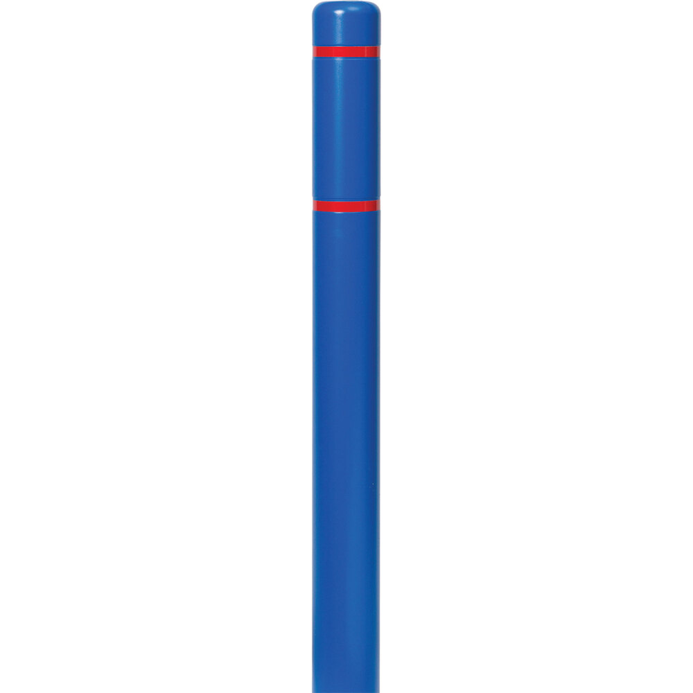 Innoplast BollardGard 4 11/16" x 72" Blue Bollard Cover with Red ...