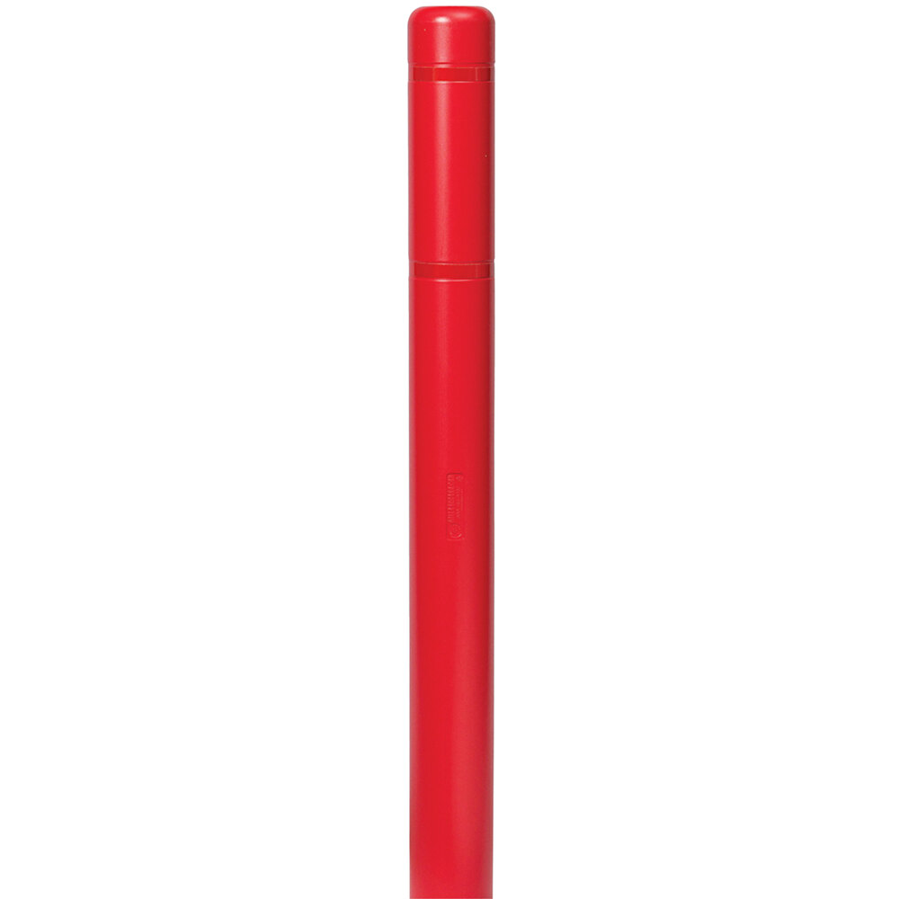 Innoplast BollardGard 4 11/16" x 52" Red Bollard Cover with Red ...
