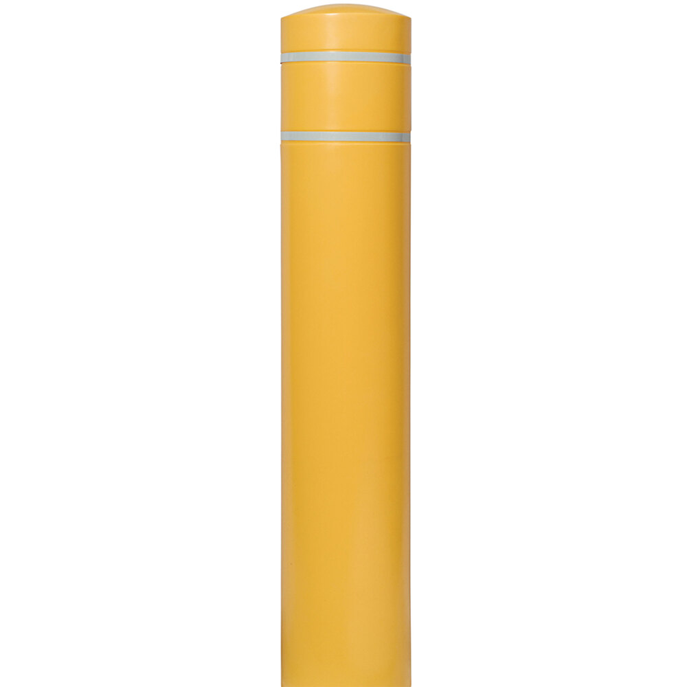 Innoplast BollardGard 13 3/16" x 60" Yellow Bollard Cover with White ...