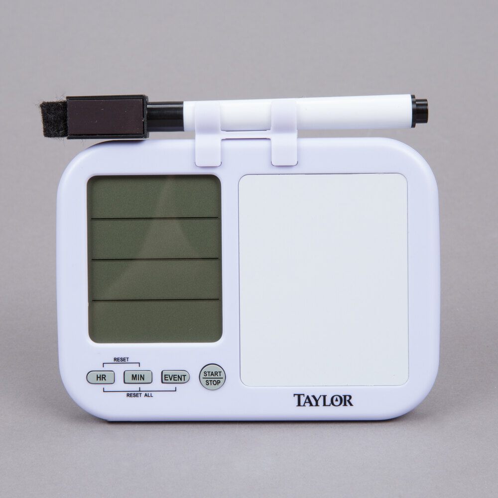 Taylor 5849 Digital 4 Channel 25 Hour Kitchen Timer with White Board ...