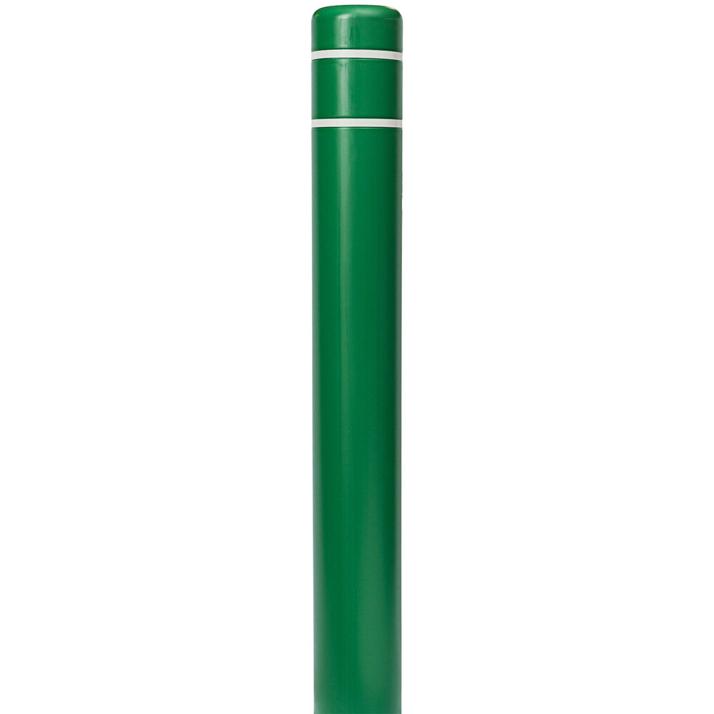 Innoplast BollardGard 9 1/8" x 72" Green Bollard Cover with White ...