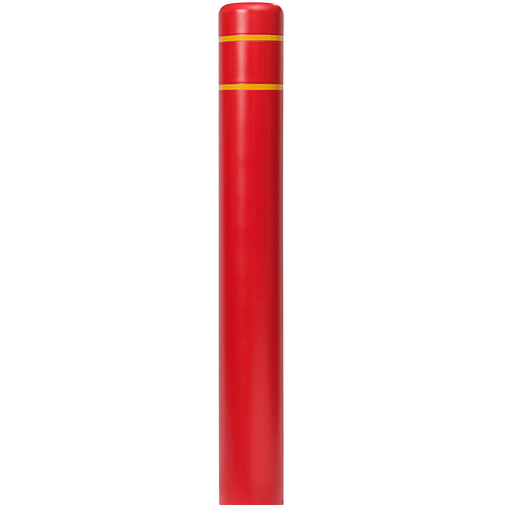 Innoplast BollardGard 9 1/8" x 72" Red Bollard Cover with Yellow ...
