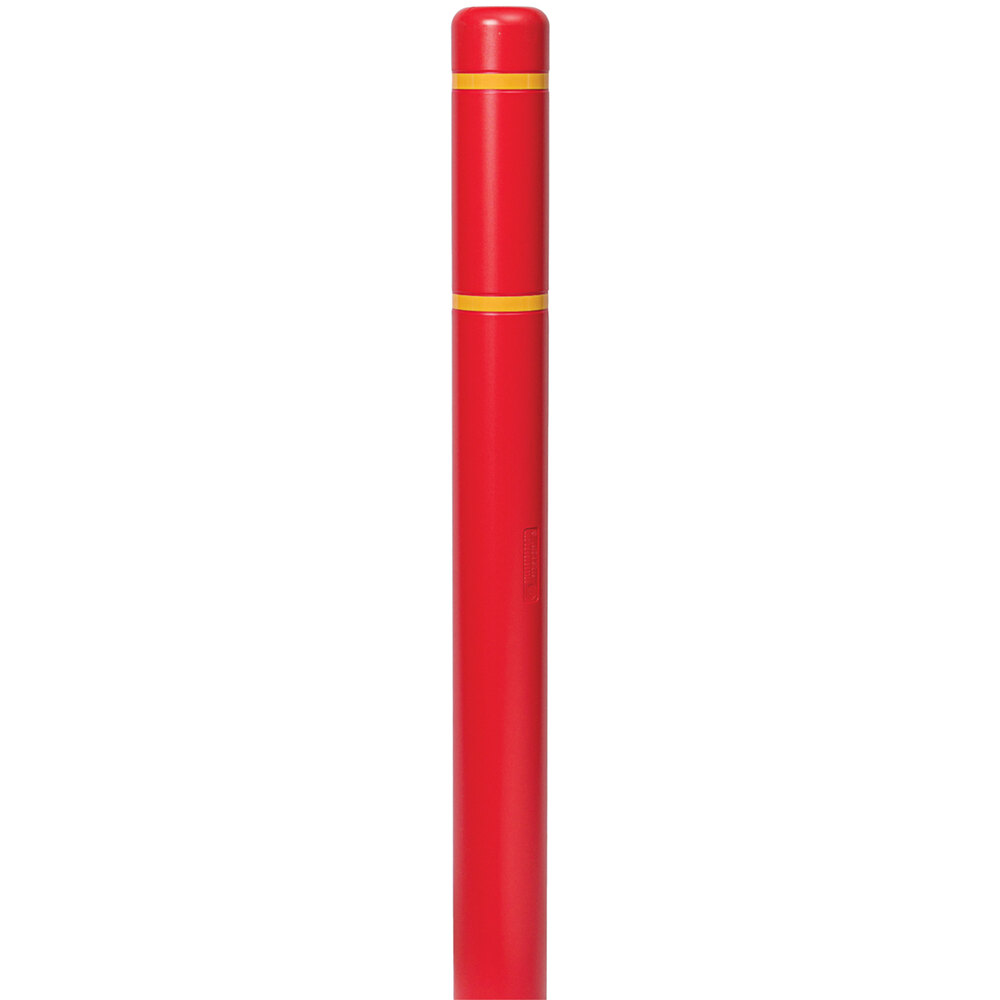 Innoplast BollardGard 4 11/16" x 52" Red Bollard Cover with Yellow ...