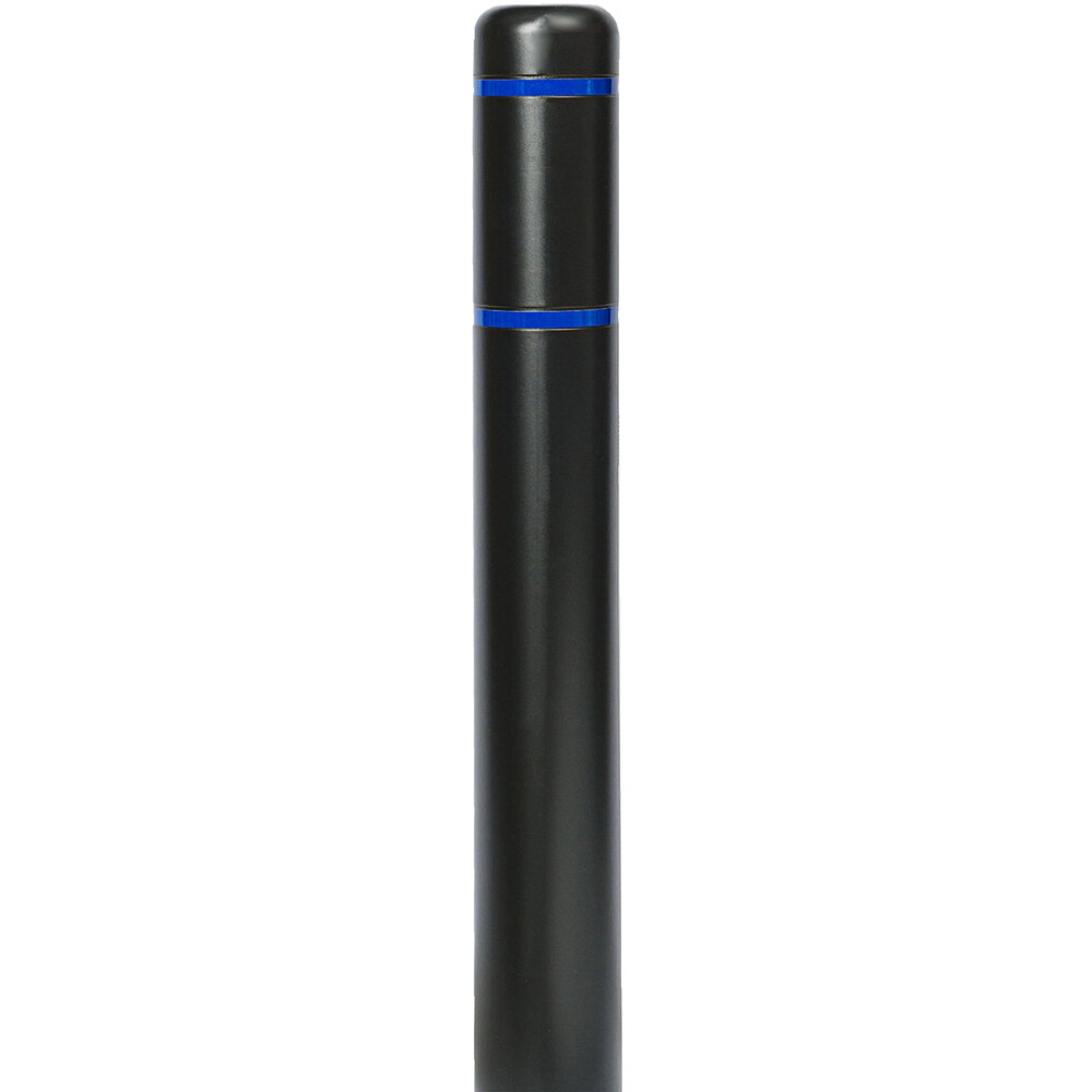 Innoplast BollardGard 7 1/8" x 60" Black Bollard Cover with Blue ...
