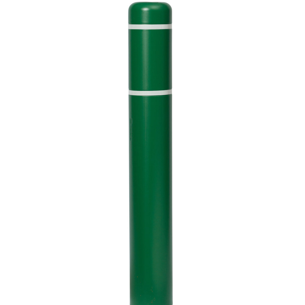 Innoplast BollardGard 7 1/8" x 52" Green Bollard Cover with White ...