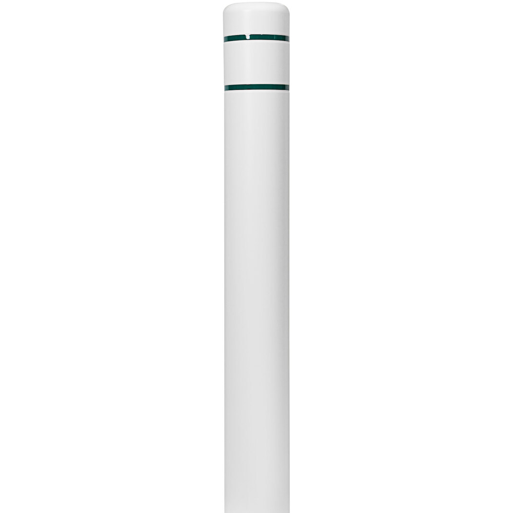 Innoplast BollardGard 9 1/8" x 72" White Bollard Cover with Green ...