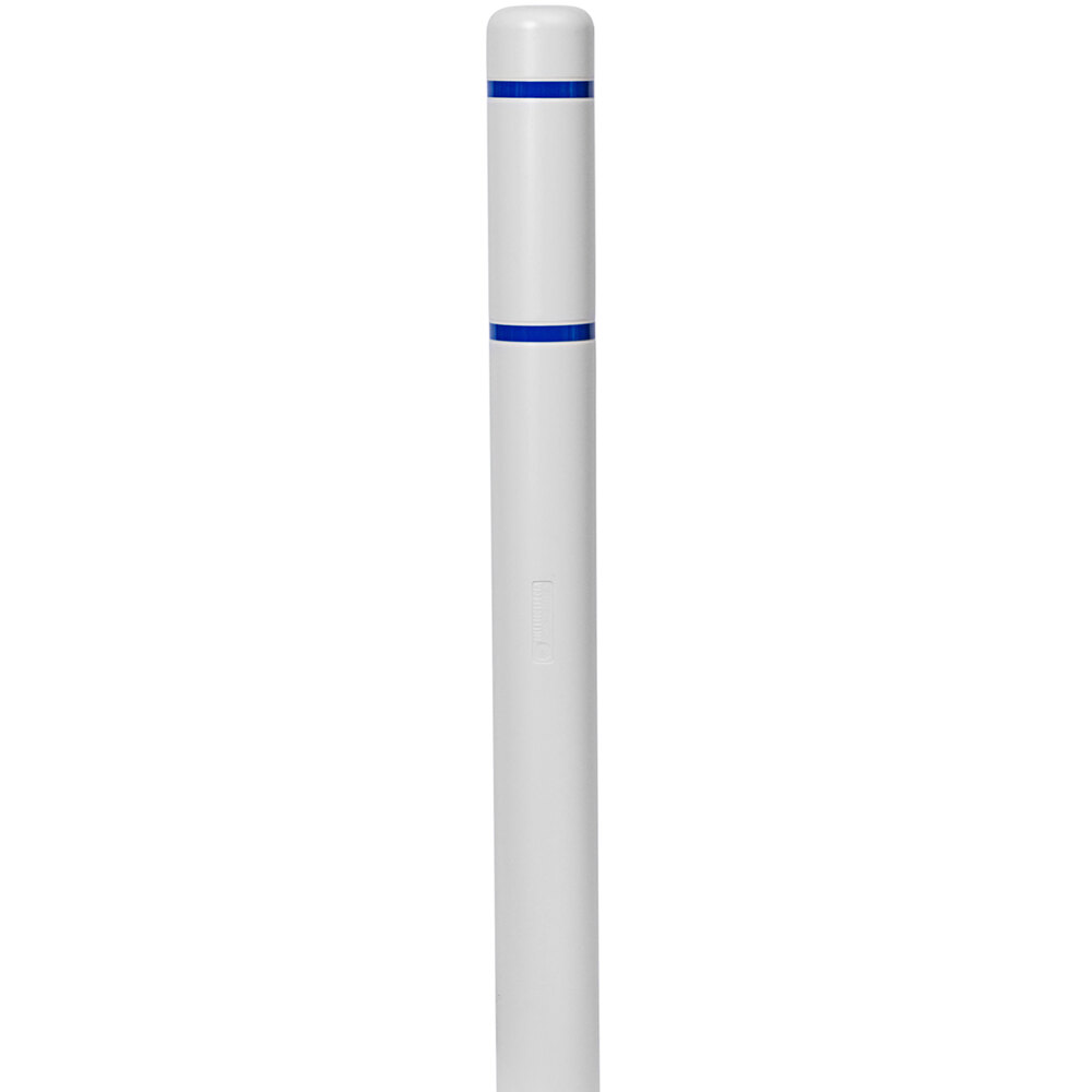 Innoplast BollardGard 4 11/16" x 52" Light Gray Bollard Cover with Blue ...
