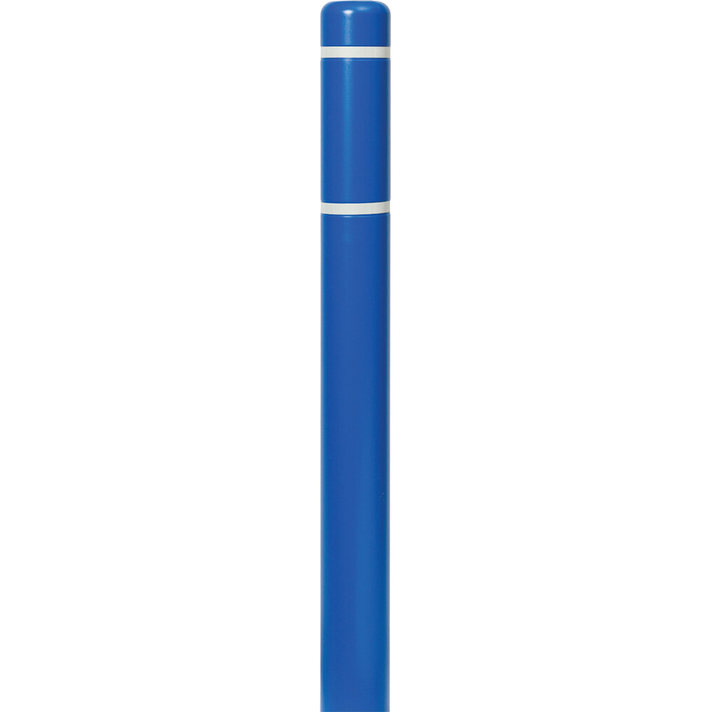 Innoplast BollardGard 4 11/16" x 64" Blue Bollard Cover with White ...