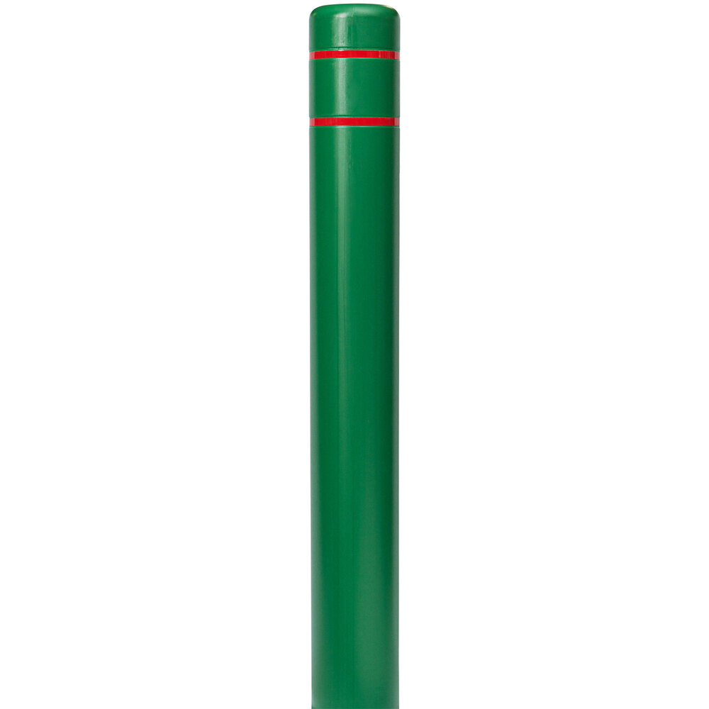 Innoplast BollardGard 9 1/8" x 72" Green Bollard Cover with Red ...