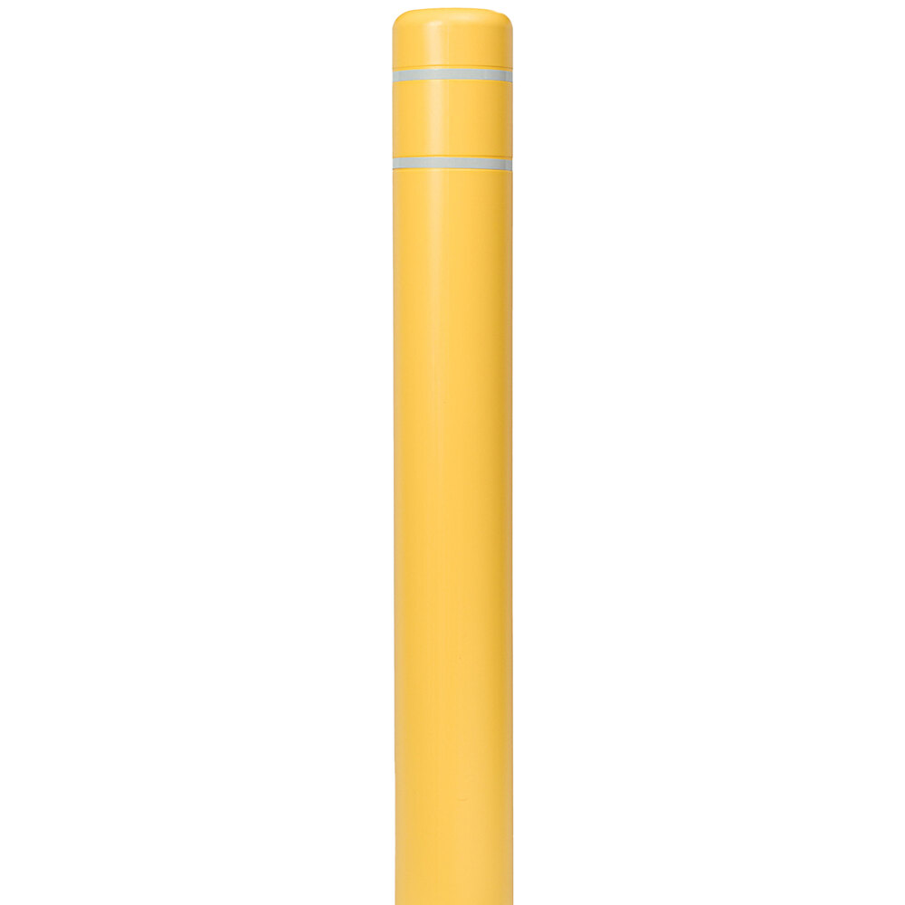 Innoplast BollardGard 9 1/8" x 72" Yellow Bollard Cover with White ...