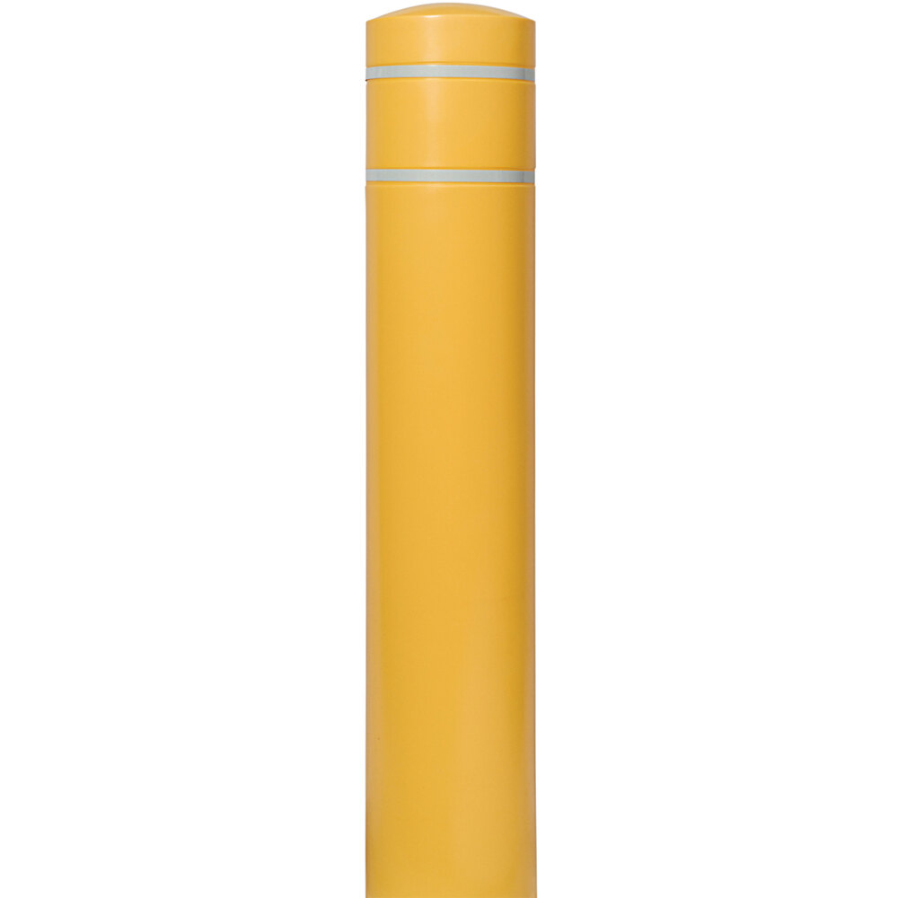Innoplast BollardGard 11 1/8" x 60" Yellow Bollard Cover with White ...