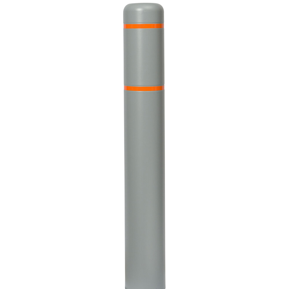 Innoplast BollardGard 7 1/8" x 60" Gray Bollard Cover with Orange ...