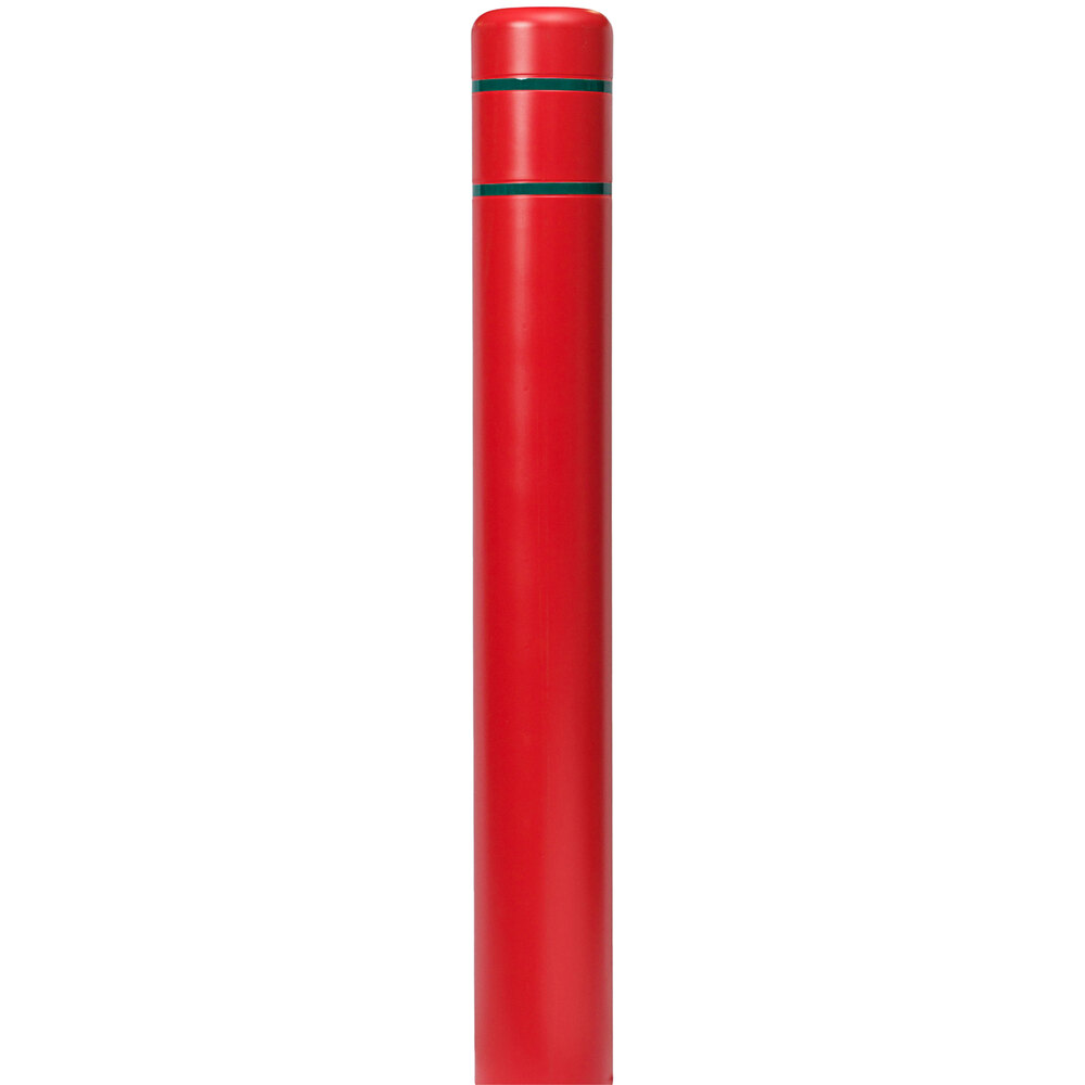 Innoplast BollardGard 9 1/8" x 72" Red Bollard Cover with Green ...
