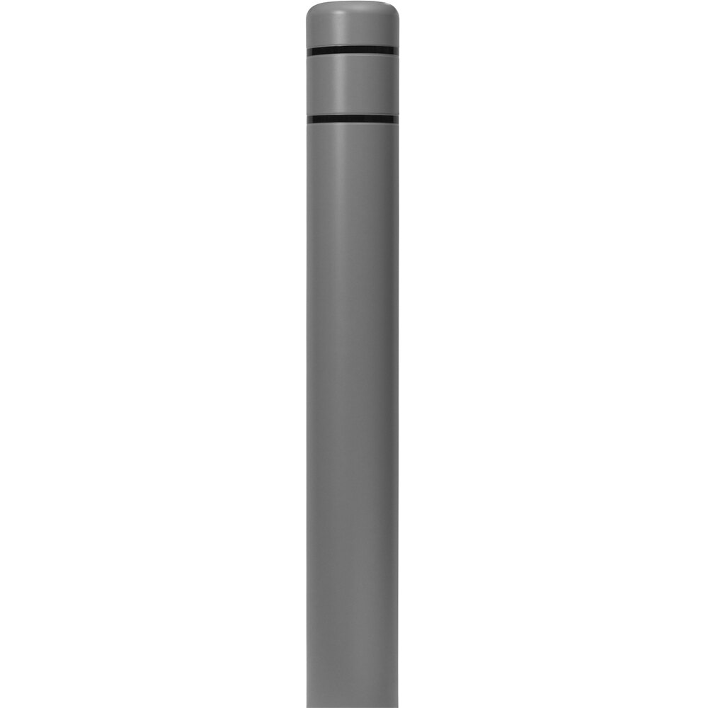 Innoplast BollardGard 9 1/8" x 72" Gray Bollard Cover with Black ...