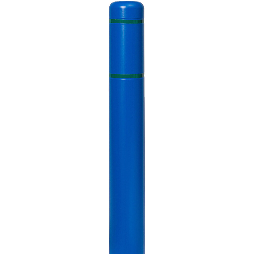 Innoplast BollardGard 7 1/8" x 60" Blue Bollard Cover with Green ...
