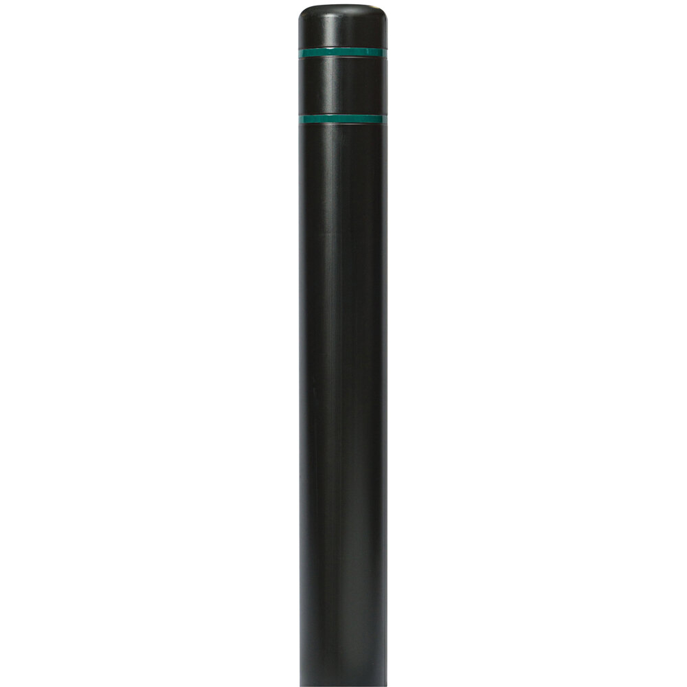 Innoplast BollardGard 9 1/8" x 72" Black Bollard Cover with Green ...