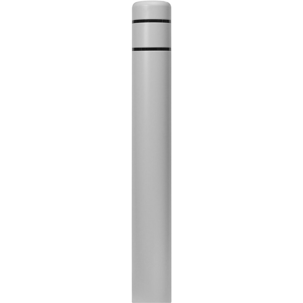 Innoplast BollardGard 7 1/8" x 72" Light Gray Bollard Cover with Black ...