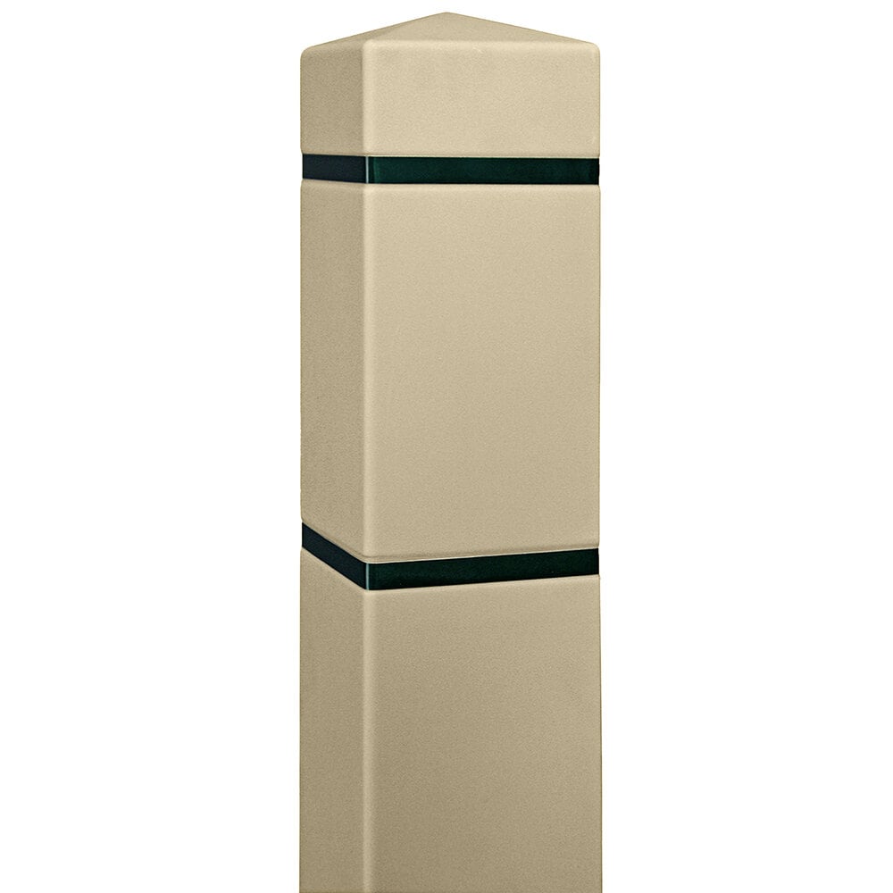 Innoplast BollardGard 6 1/2" x 60" Tan Square Bollard Cover with Green ...