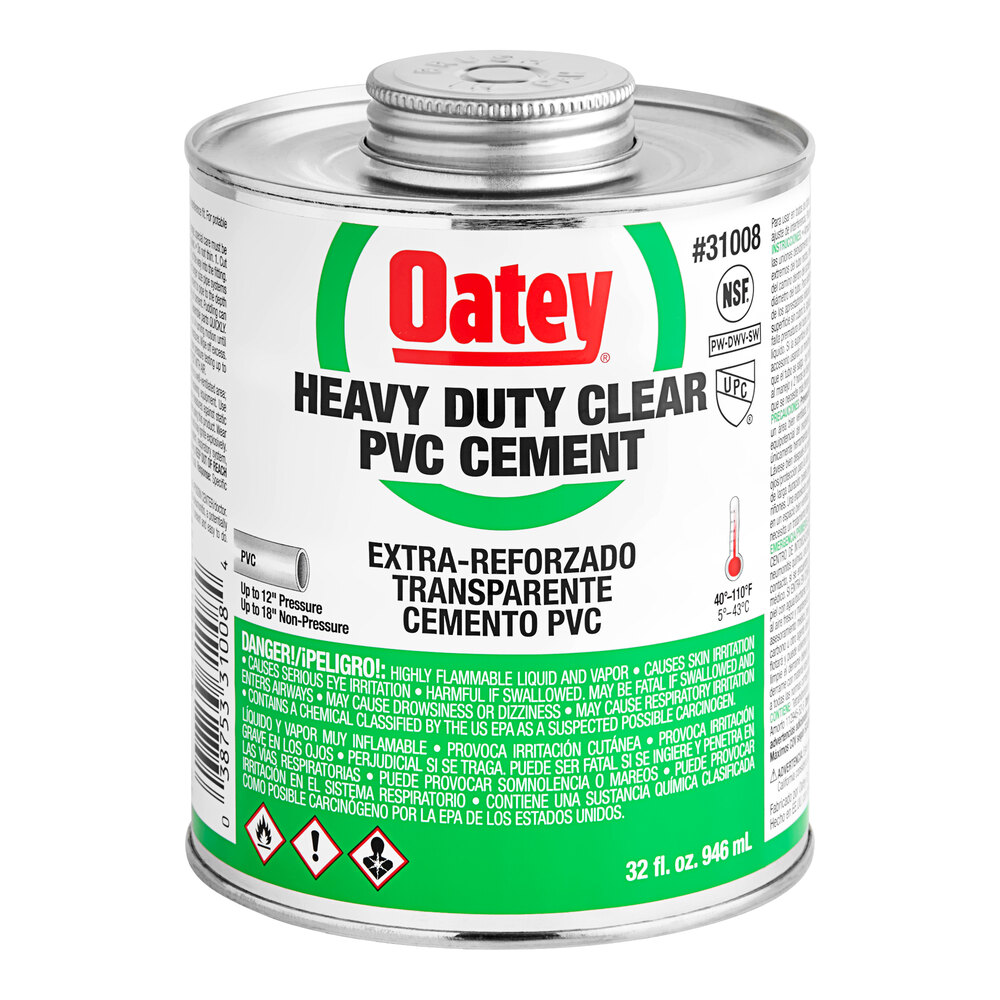 Oatey 31008 32 oz. PVC Heavy-Duty Clear Cement