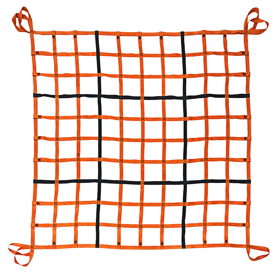 US Netting 14' x 14' Commercial Grade Orange and Black Polyester 10 ...