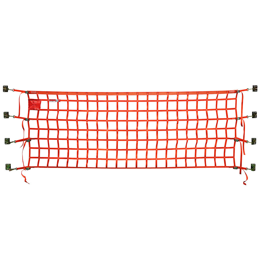 US Netting 4' x 14' Orange Polyester Wall Bracket Mounted Loading Dock ...