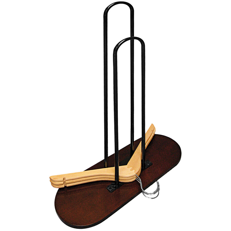 34" Hanger Stacker with Mahogany Wooden Base