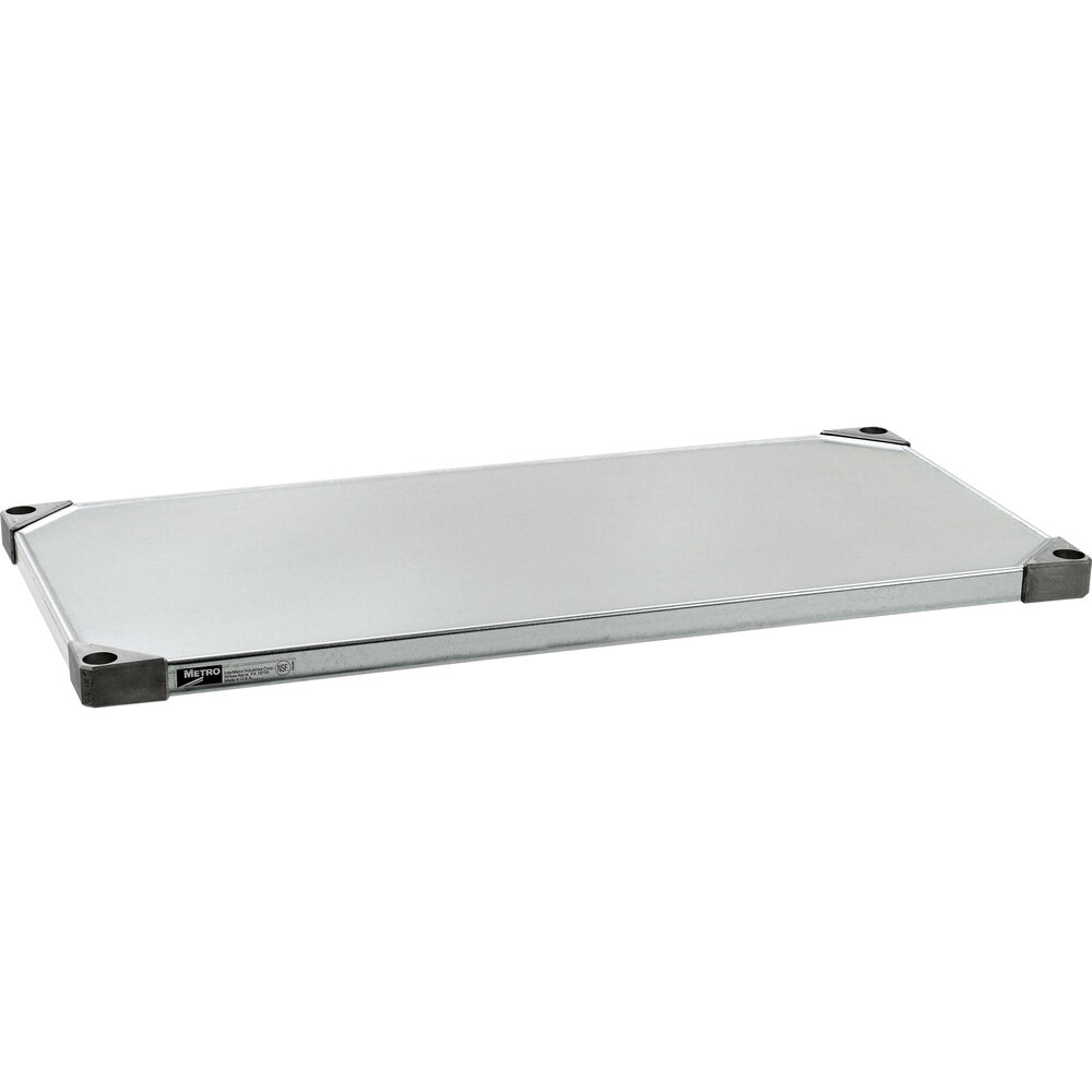 Metro 1842FS 18" x 42" Flat Stainless Steel Solid Shelf