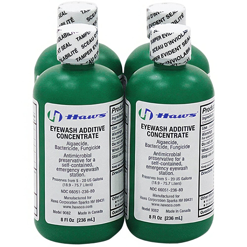 Haws 9082 8 oz. Eyewash Water Additive - 4/Pack