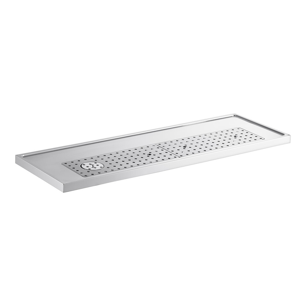 Micro Matic DP-1611 59" x 20" Stainless Steel Platform Drip Tray with ...