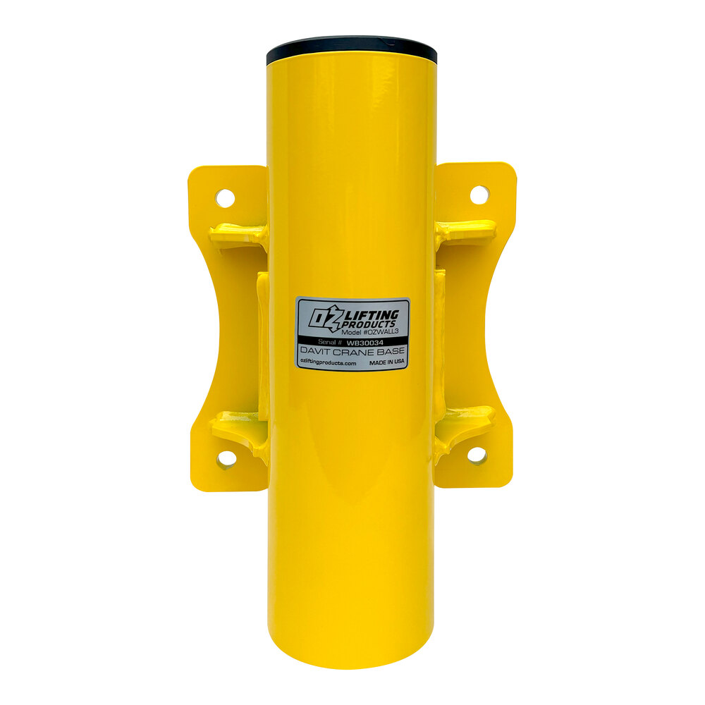 OZ Lifting Products Wall Mount Base OZWALL3 for 500 lb. Steel Davit Crane