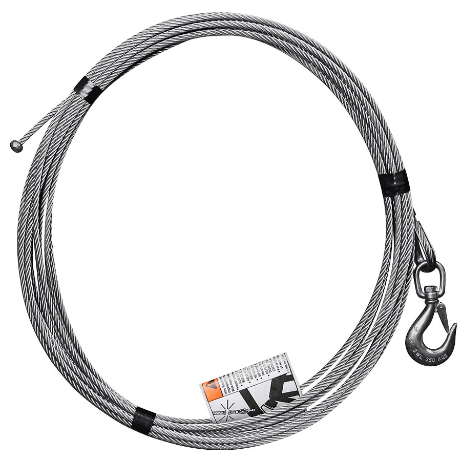 OZ Lifting Products 3/16" x 70' Stainless Steel Wire Rope Assembly OZSS ...