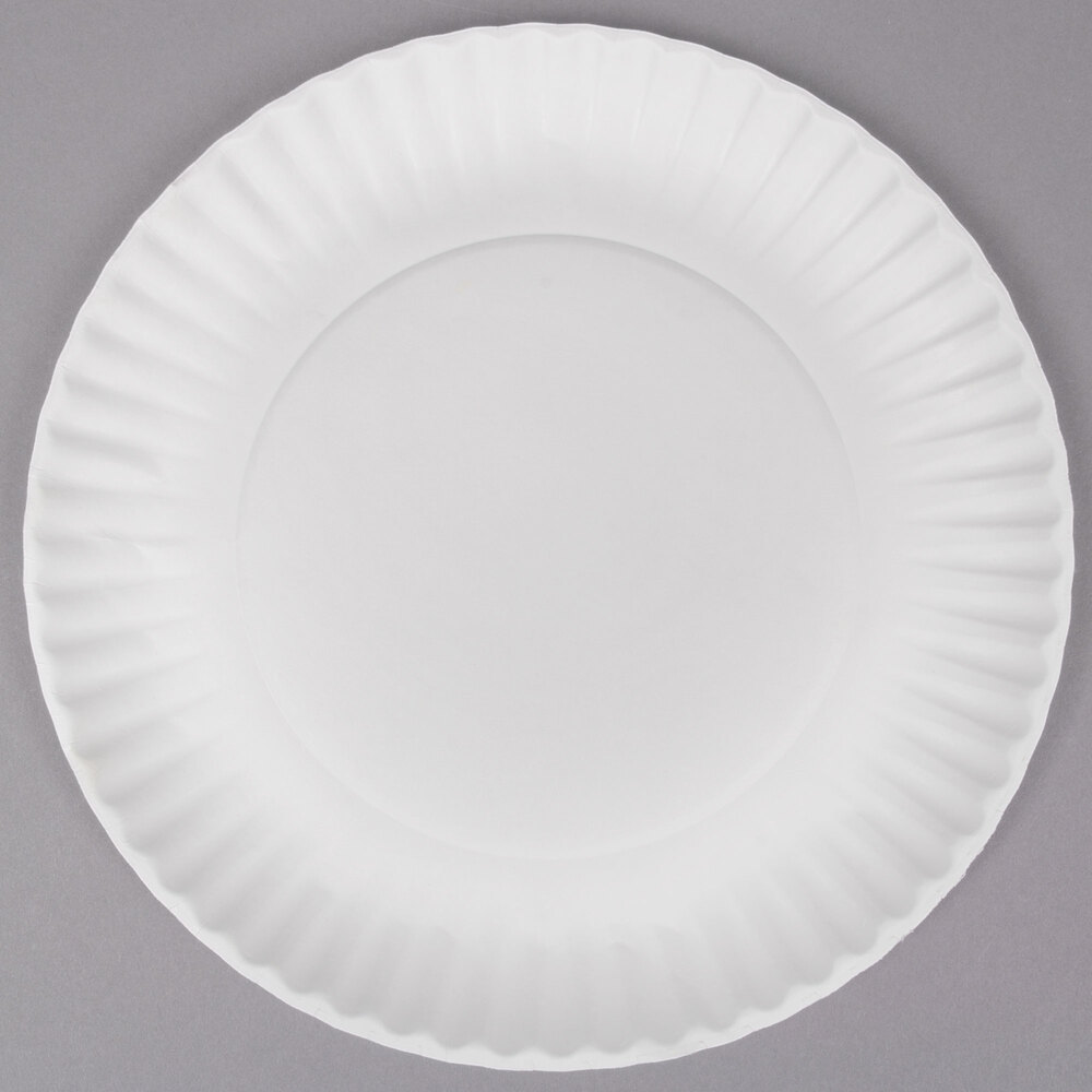 9 White Economy Paper Plate 1000 Case