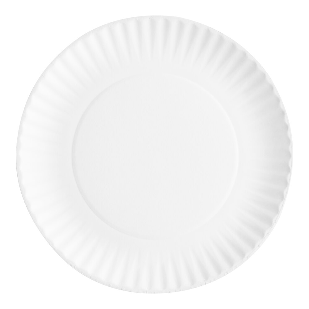 9" Uncoated Paper Plates in Bulk (1000 Count)