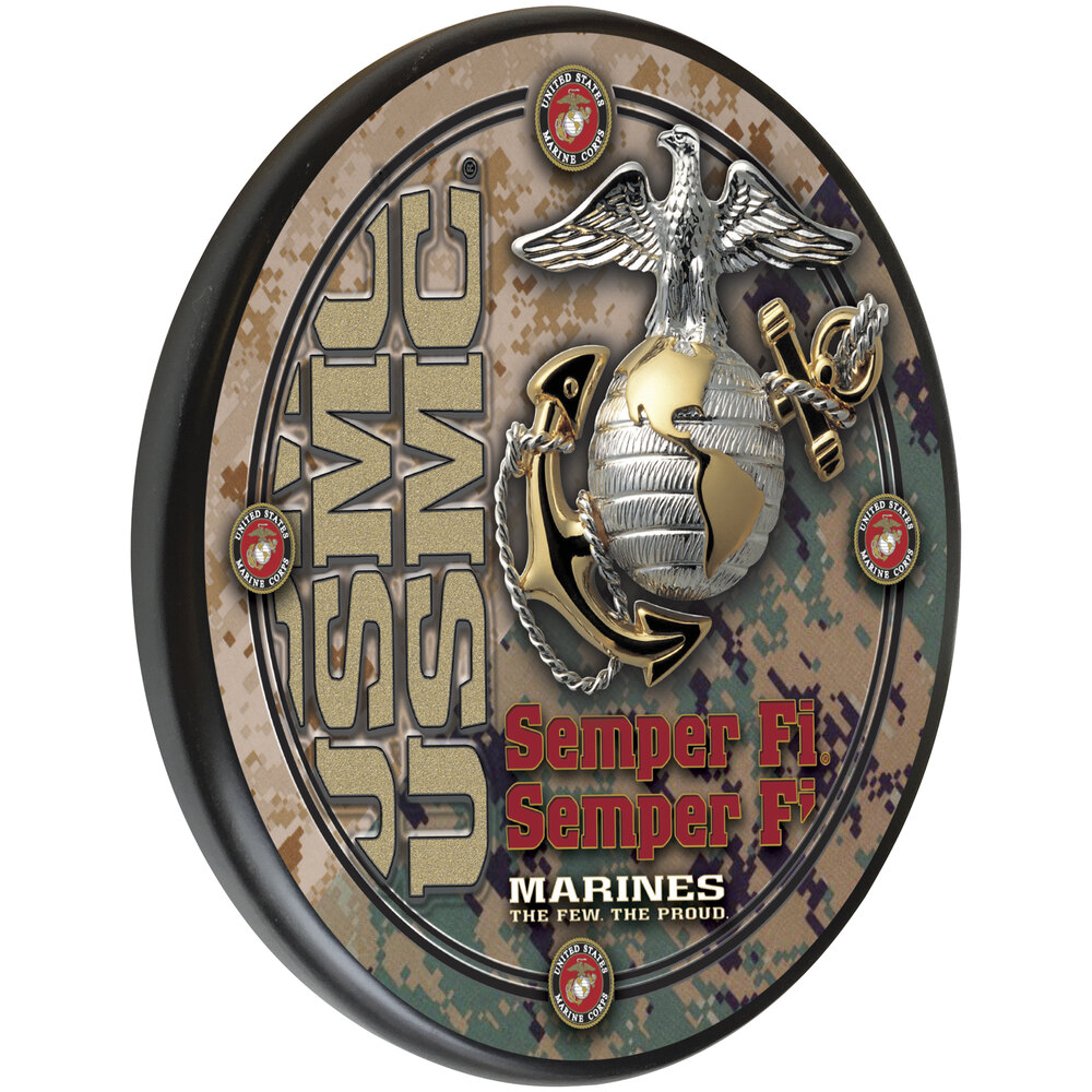 Holland Bar Stool 13" United States Marine Corps Logo Wooden Sign