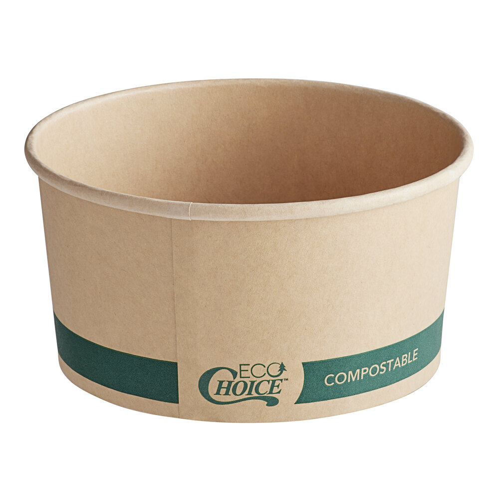 EcoChoice 32 oz. Round Kraft Bio-Lined Compostable Take-Out Container ...